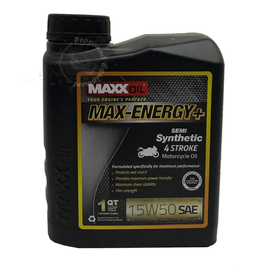 MAXXOIL MAX-ENERGY+ SEMI SYNTHETIC 15W50 4 STROKE MOTORCYCLE OIL 1LITRE ...