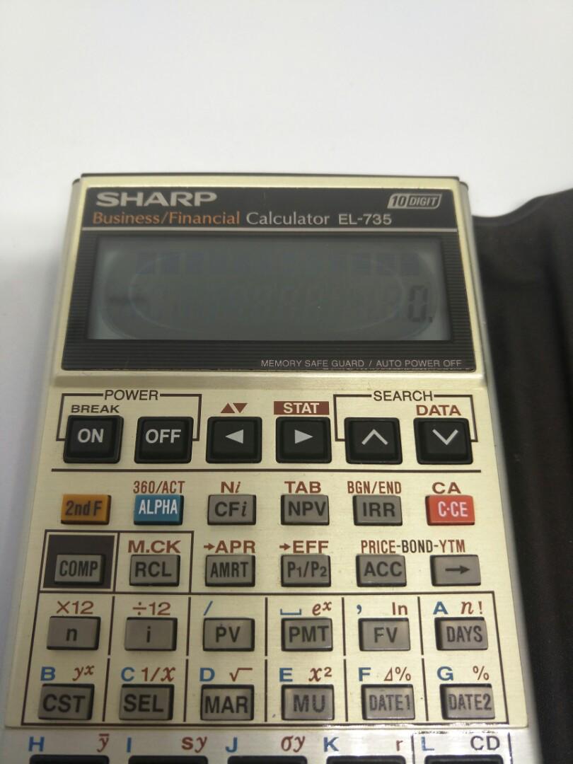 SHARP Financial Calculator, Computers & Tech, Office & Business ...