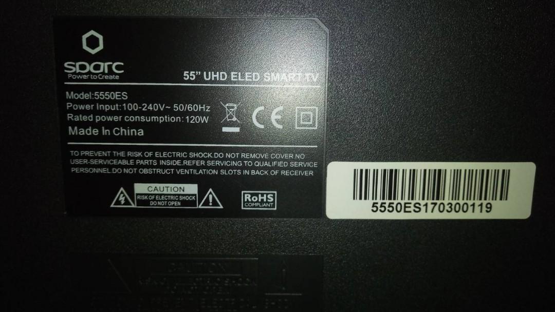 SPARC Ultra HD 55in Slim LED TV, TV & Home Appliances, TV ...