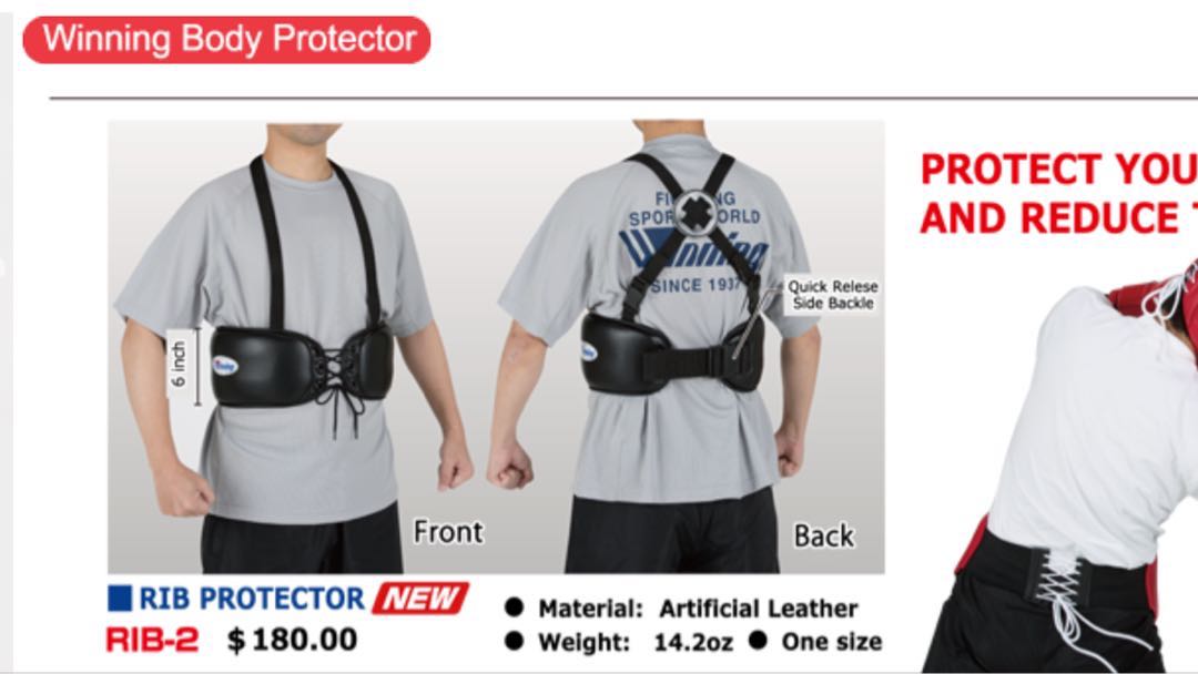 Winning boxing and other martial arts rib guard protector, Sports ...