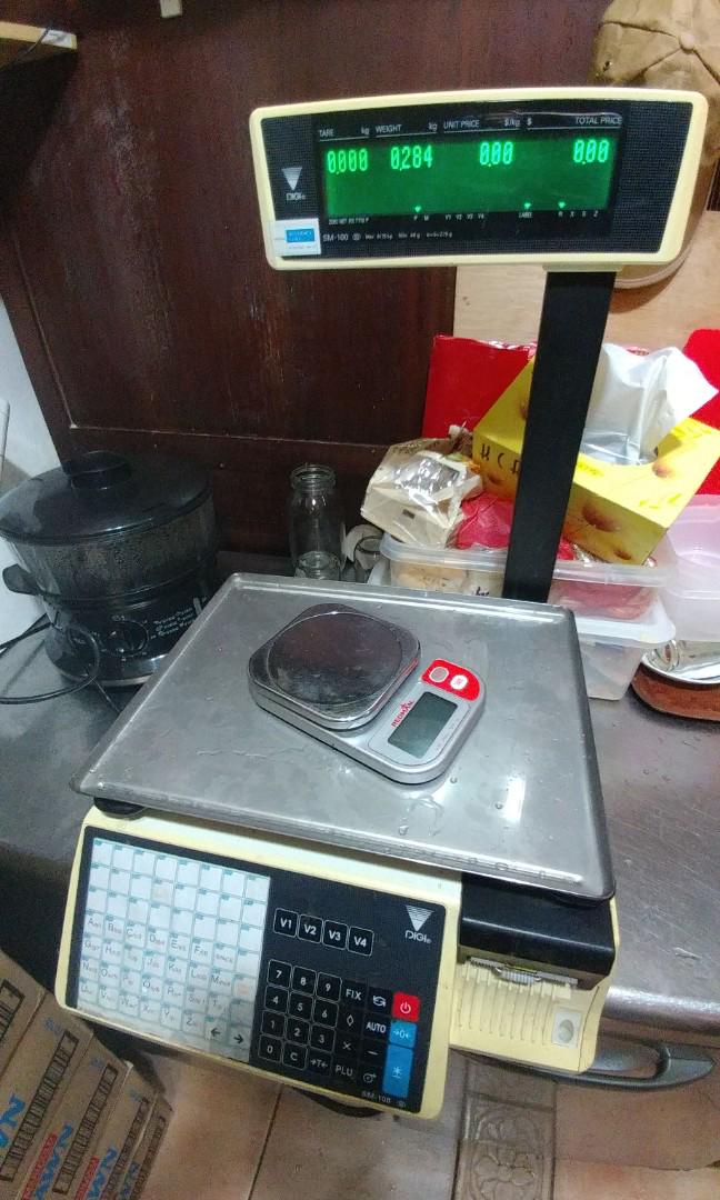 Digi SM100 digital weighing scale with built in label printer, TV ...
