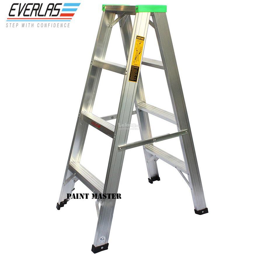 EVERLAS DS04 DOUBLE SIDED ALUMINIUM LADDER 4 STEP, Everything Else on ...