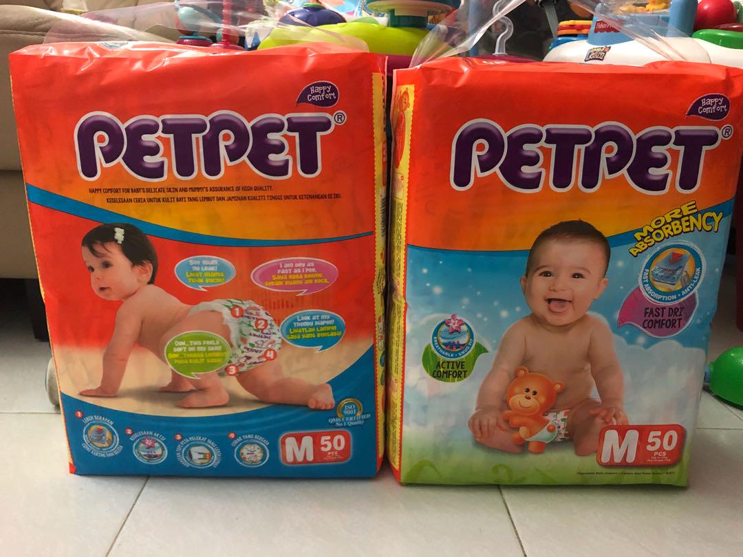 Petpet diaper size m, Babies & Kids, Bathing & Changing, Diapers & Baby ...