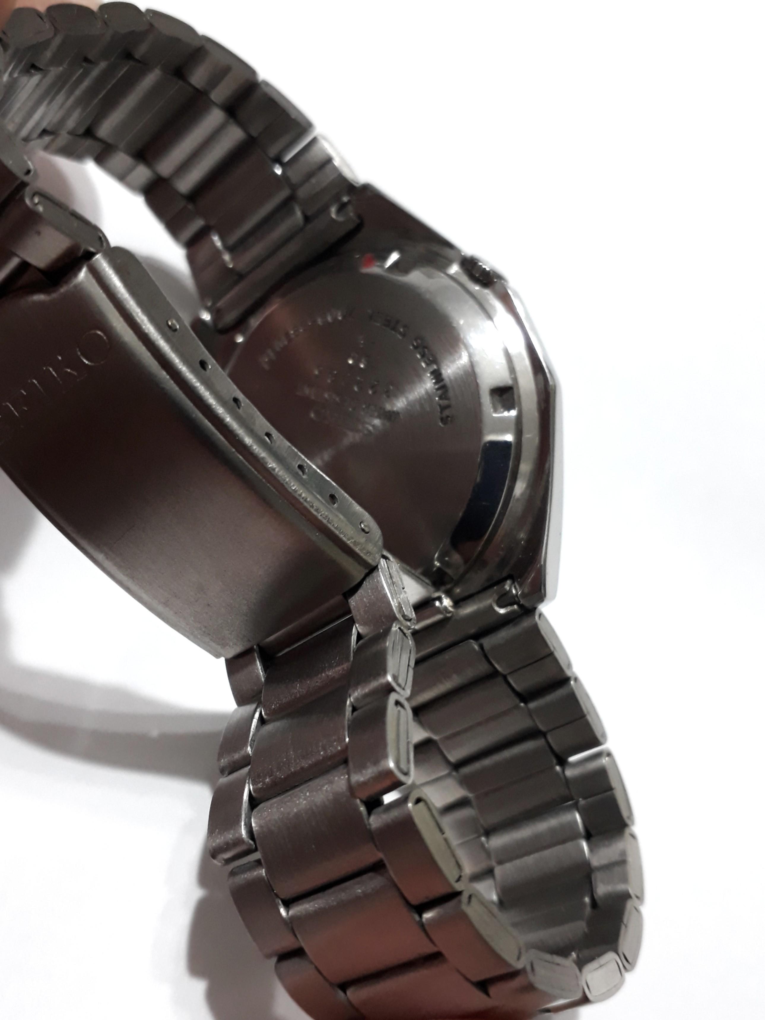 SEIKO 5 Automatic watch Bezel 37mm 21 jewels Crystal Glass Date & Day ...