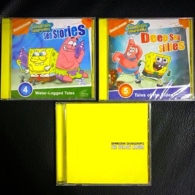Spongebob Squarepants 2 Video CDs & 1 Music CD Bundle, Hobbies & Toys ...