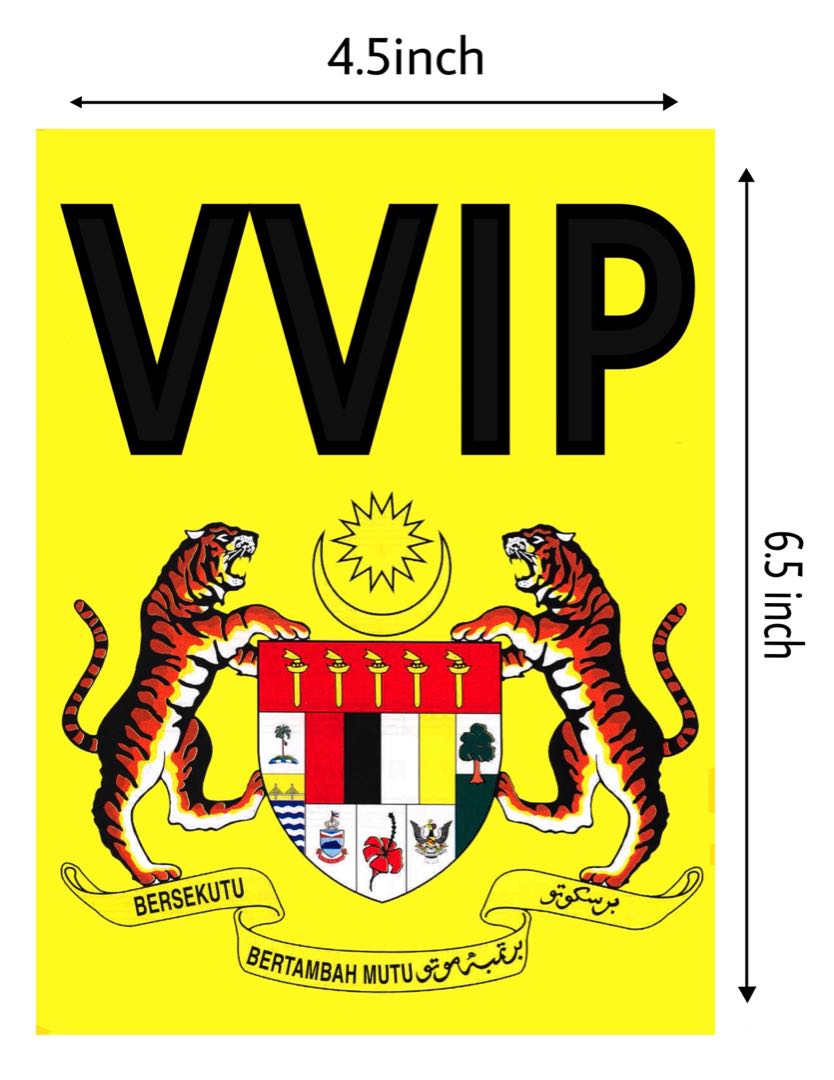 VVIP jata negara windscreen sticker, Auto Accessories on Carousell