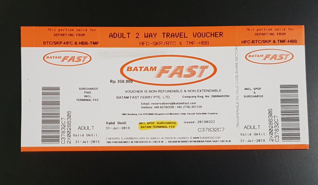 Batam Fast Ferry Ticket, Tickets & Vouchers, Local Attractions ...