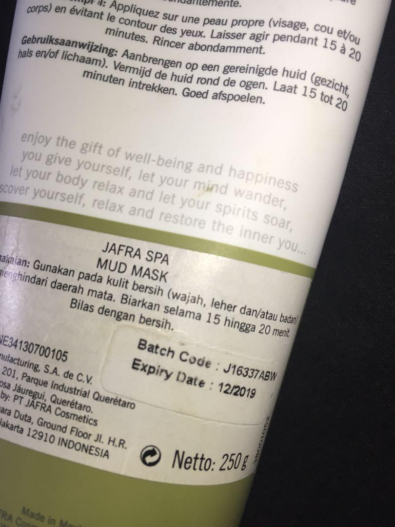 Jafra Mud Mask Original, Kesehatan & Kecantikan, Kulit, Sabun & Tubuh ...