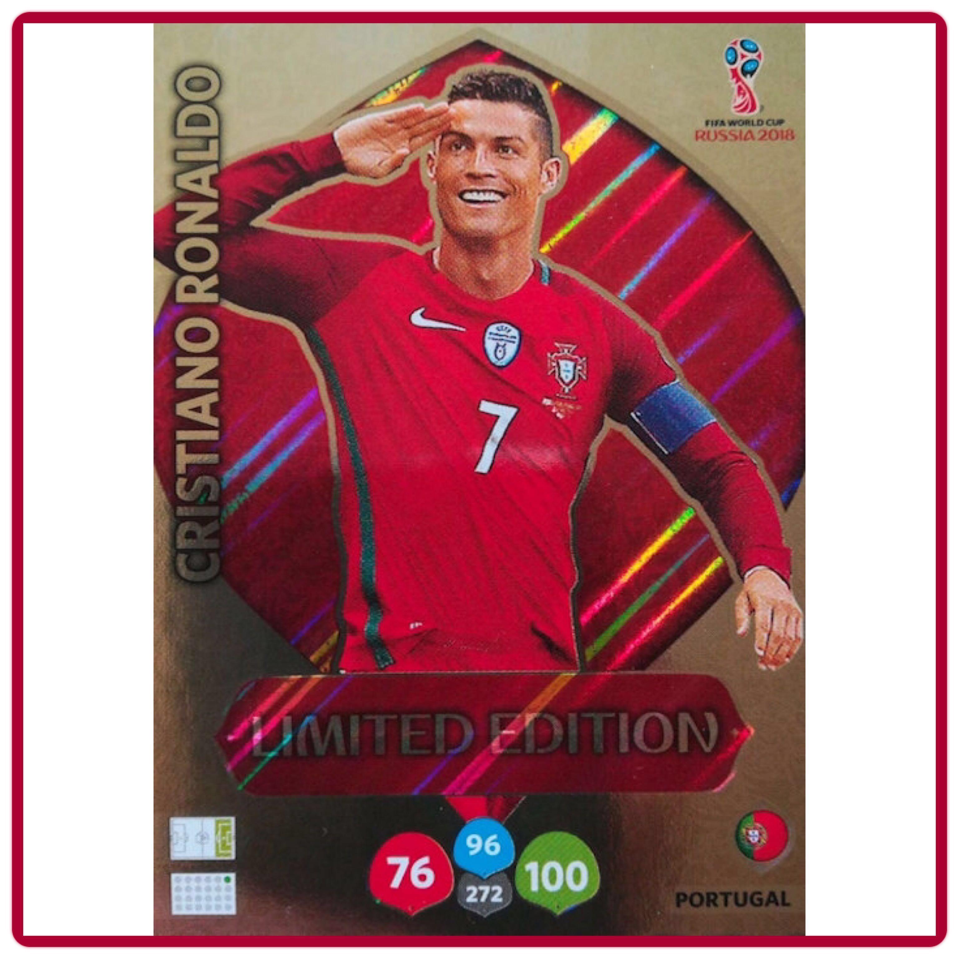 Panini Adrenalyn XL World Cup Russia 2018 Cristiano Ronaldo Limited ...
