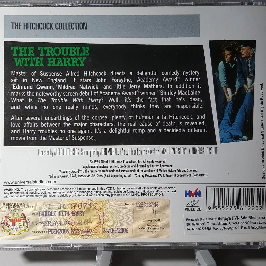 VCD - THE TROUBLE WITH HARRY (1955), Hobbies & Toys, Music & Media, CDs ...