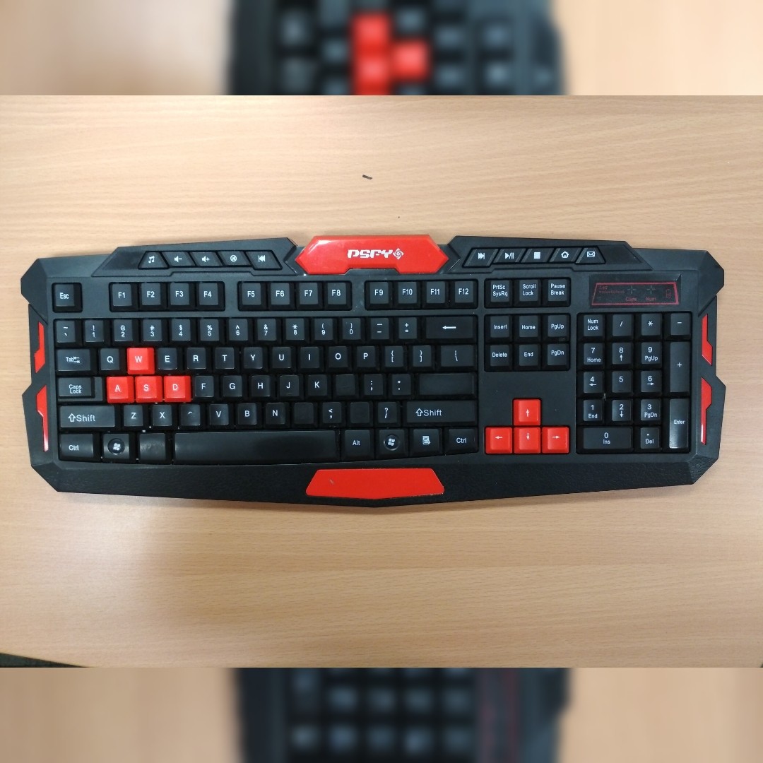 Wireless Keyboard - Red, Powered by AAA Batteries, Computers & Tech ...