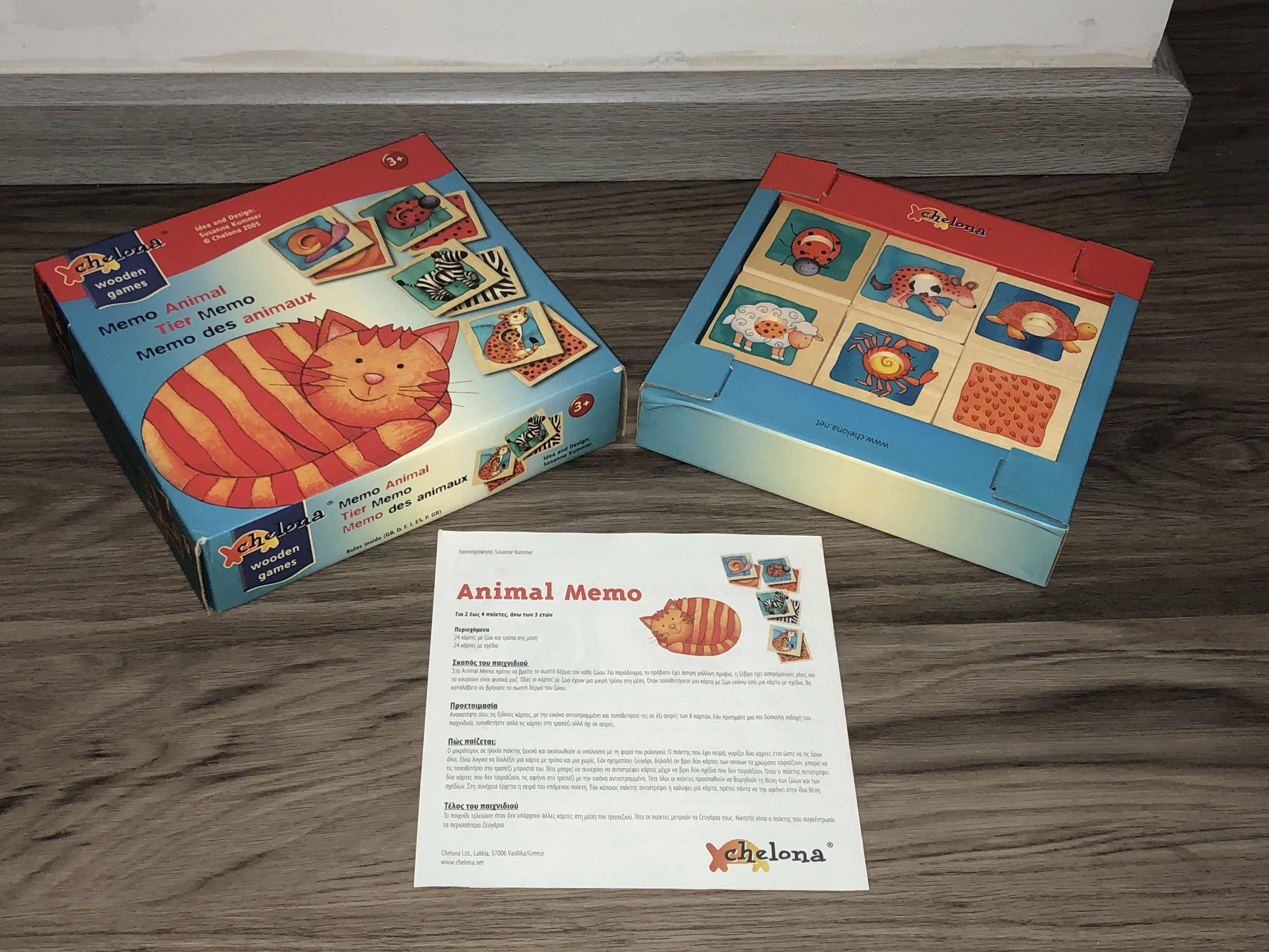 Chelona Memo Animal Memory Game DC, Hobbies & Toys, Toys & Games on ...