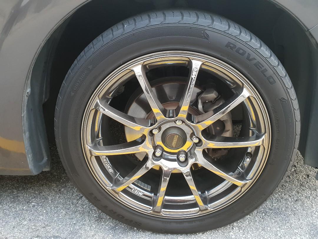 Honda stream rim(17) & tyre, Car Accessories, Tyres & Rims on Carousell