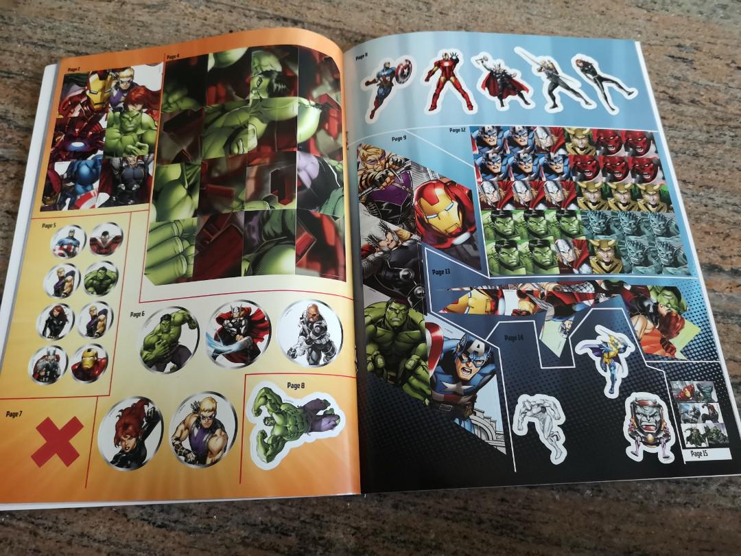 Marvel Avengers Sticker Play Activity Book, Hobbies & Toys, Books ...