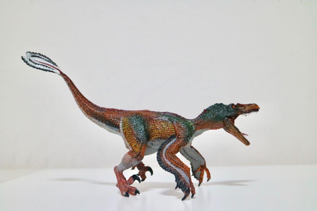 Papo Dinosaur Figure Figurine Feathered Velociraptor Toy, Hobbies ...