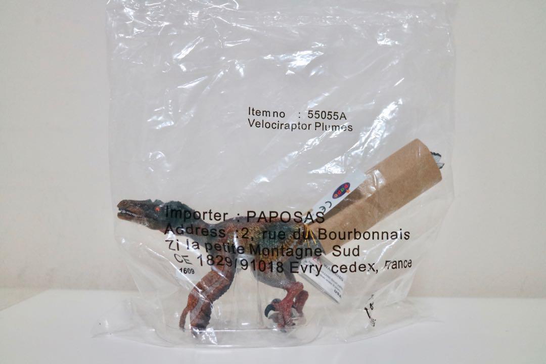 Papo Dinosaur Figure Figurine Feathered Velociraptor Toy, Hobbies ...