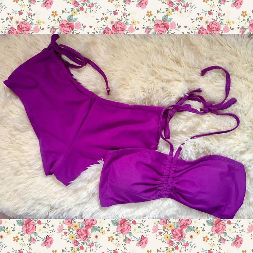 PURPLE SWIMSUIT, Women's Fashion, Swimwear, Bikinis & Swimsuits on ...