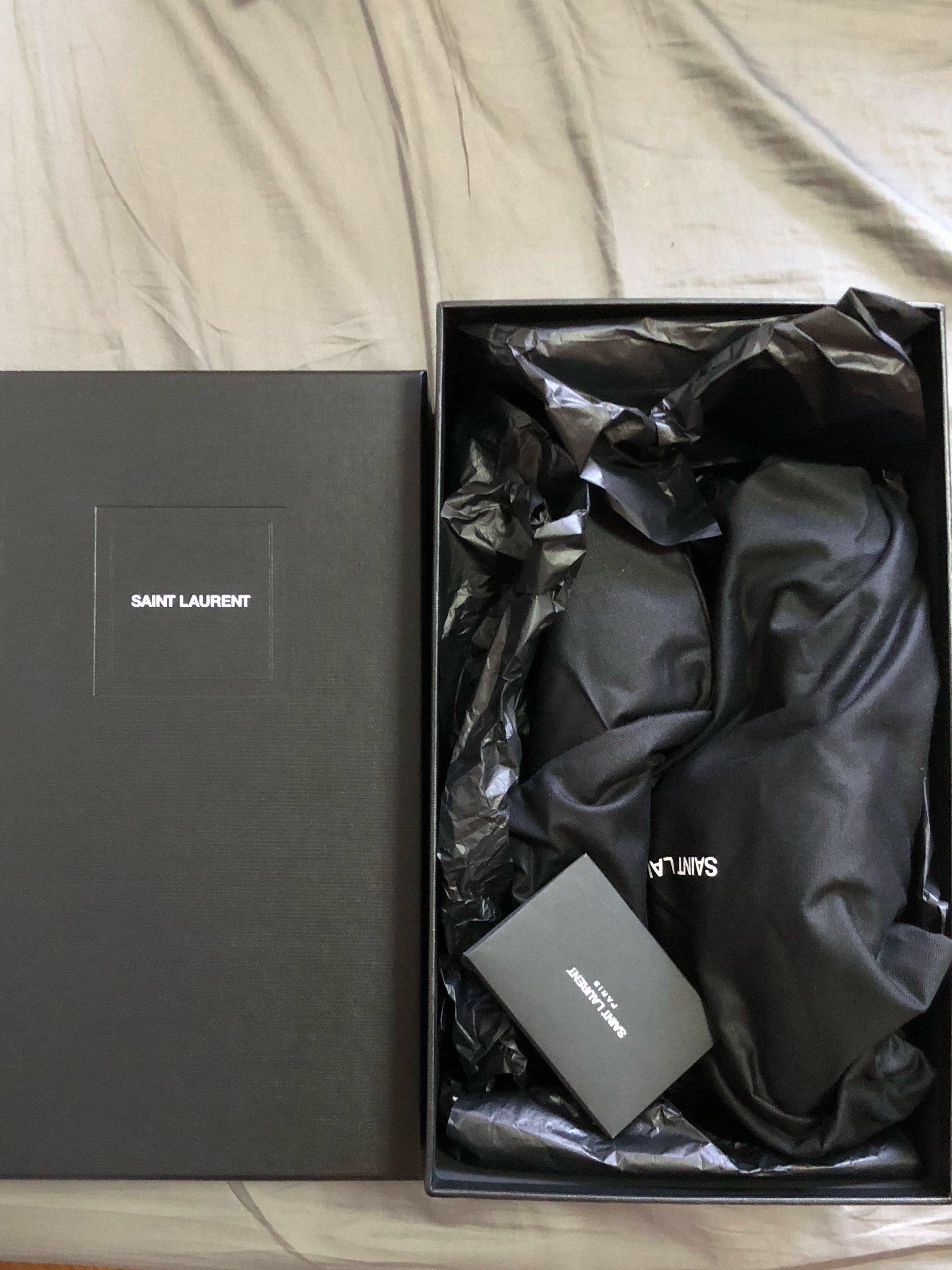 Saint Laurent Paris YSL Jimmy Slides Sandals Black Brand New, Men's ...