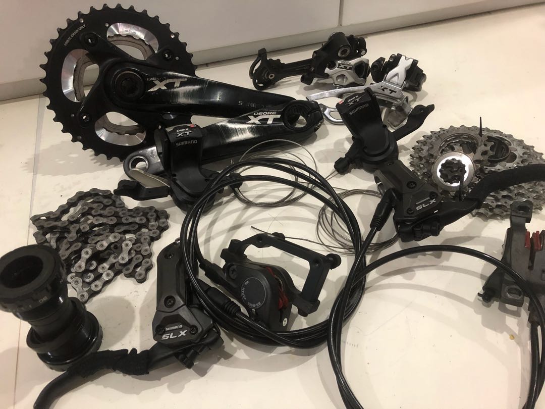 Shimano Deore XT 2 x 9 Speed Groupset, Sports Equipment, Bicycles ...