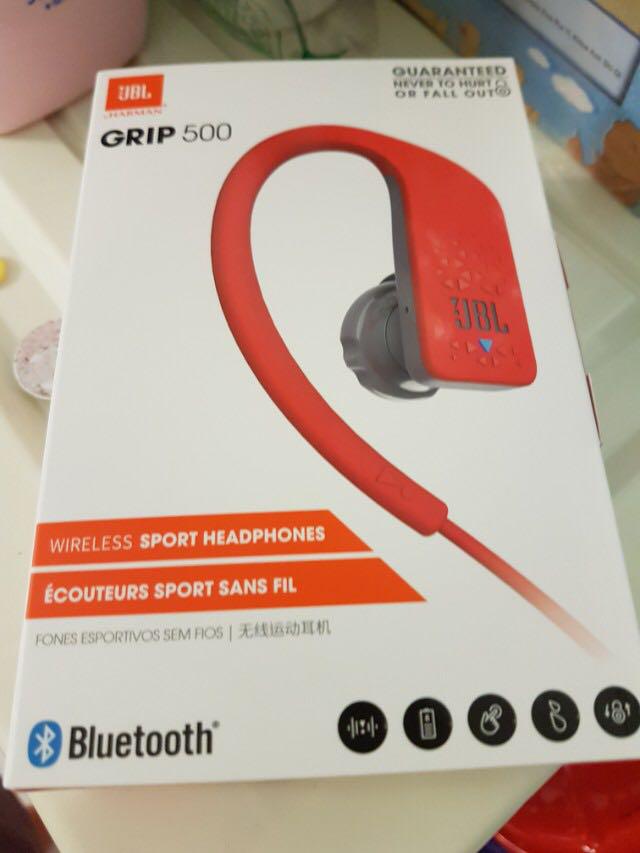 BNIB JBL Grip 500 Red, Audio, Headphones & Headsets on Carousell
