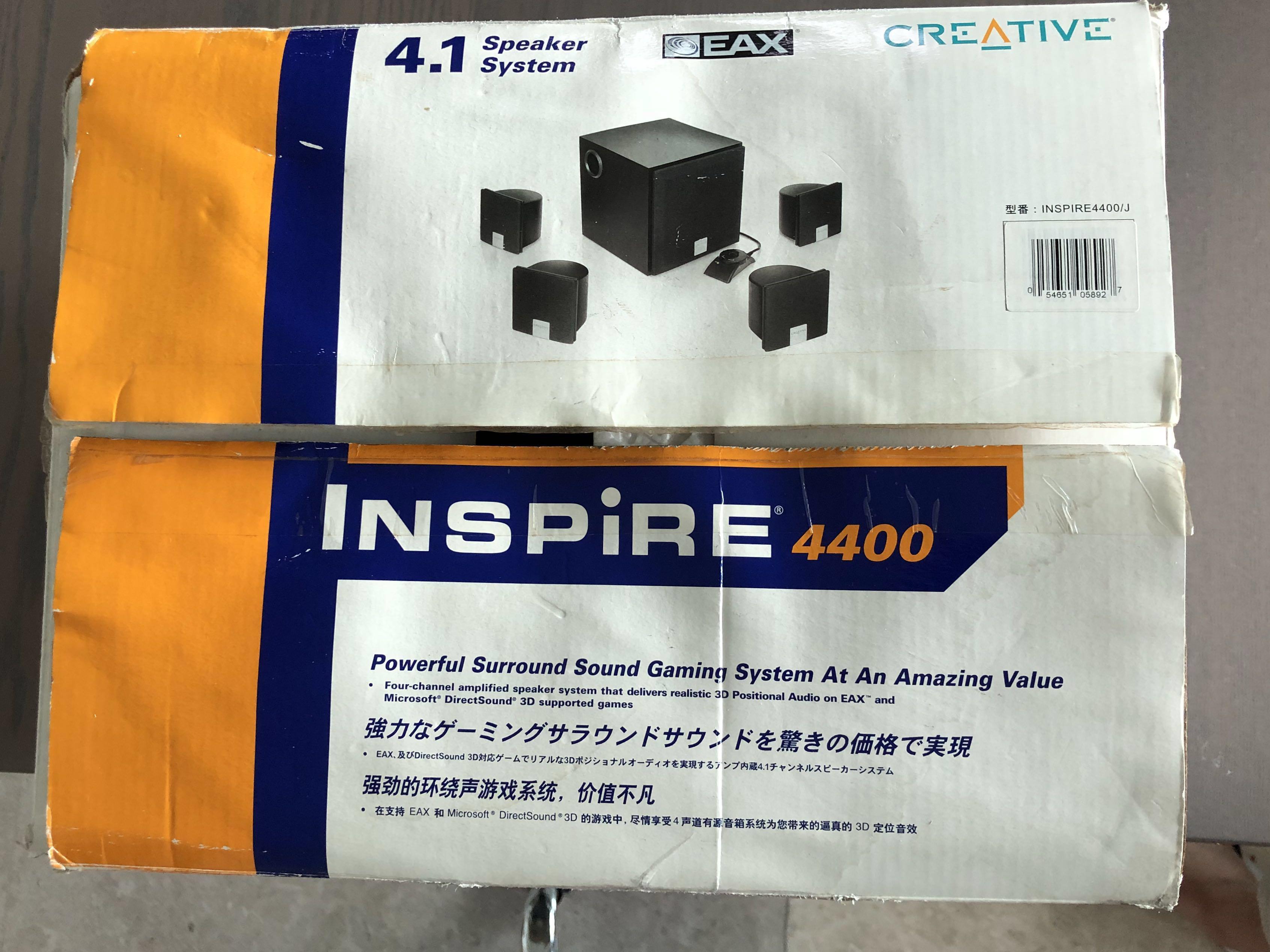Creative Inspire 4400 Speakers 4.1 Surround Sound with Subwoofer, Audio ...