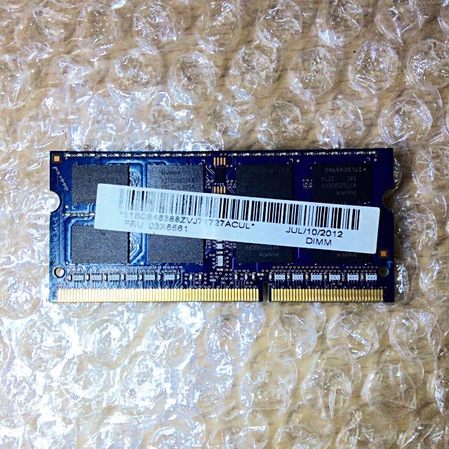 Hynix DDR3 4GB SDRAM for Laptop, Computers & Tech, Laptops & Notebooks ...