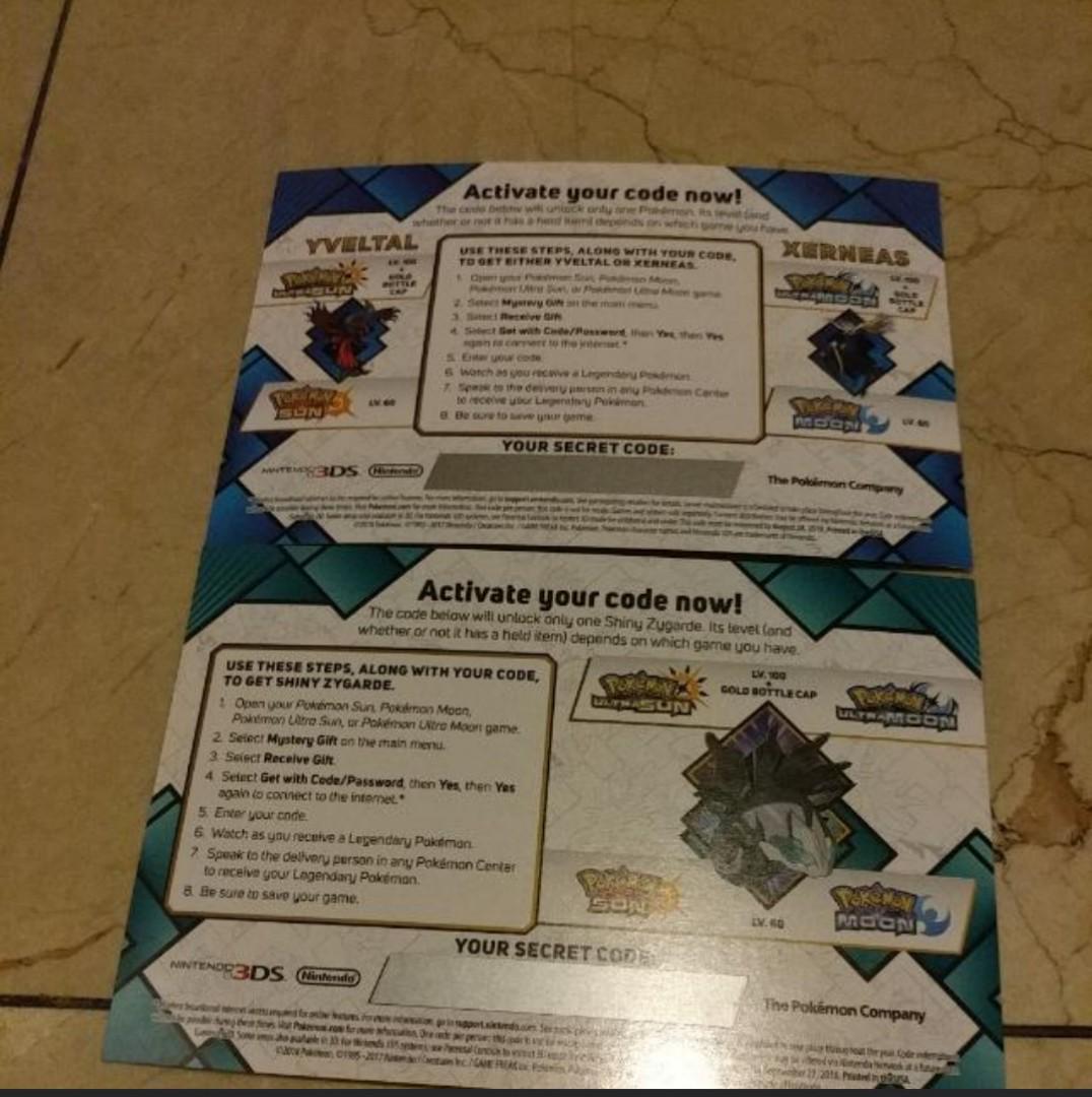 Pokemon Code For Shiny Zygarde And Yveltal/Xerneas, Video Gaming ...