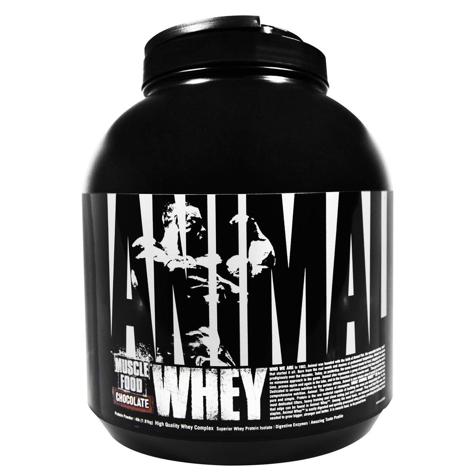 Universal Nutrition, Animal Whey Muscle Food, Chocolate, 4 lbs (1.81 kg ...