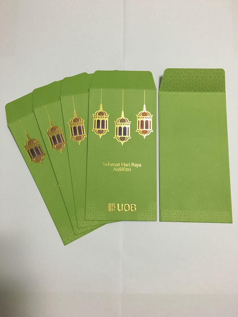 UOB Red / Green Raya Packets (5 pieces), Everything Else on Carousell