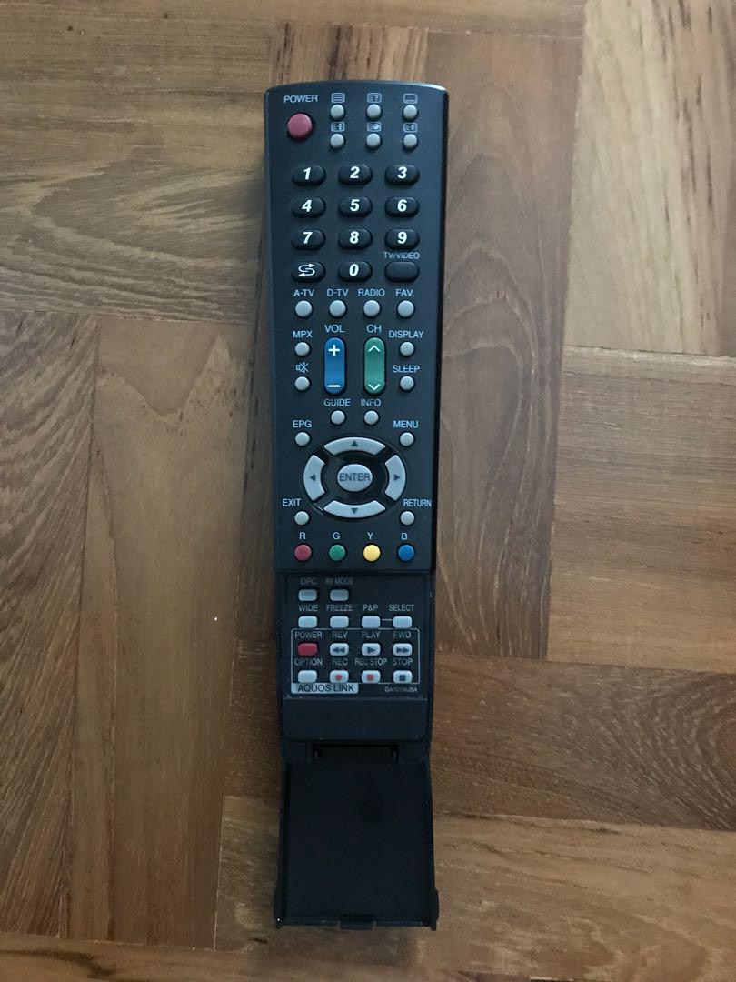 Used Original Sharp Aquos TV Remote Control GA701WJSA, Electronics ... Used Original Sharp Aquos TV Remote Control GA701WJSA, Electronics ...
