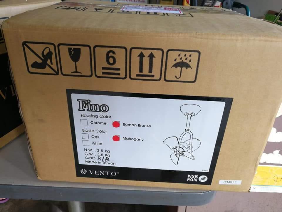 Vento Fino 1 & 2 Fan (pre order), Furniture & Home Living, Lighting ...