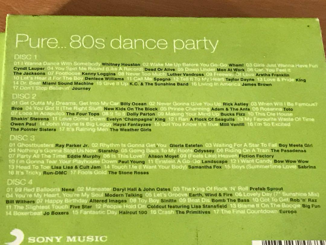 1980s Pure Dance Party >60 songs, TV & Home Appliances, TV ...