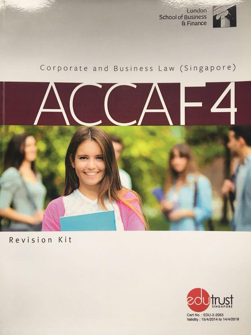 ACCA F4 - Corporate & Business Law (SGP) LSBF Revision Kit, Hobbies ...