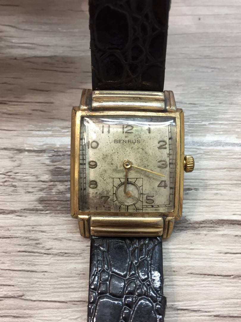 Benrus Tank Sub Second hand Winding, Luxury, Watches on Carousell