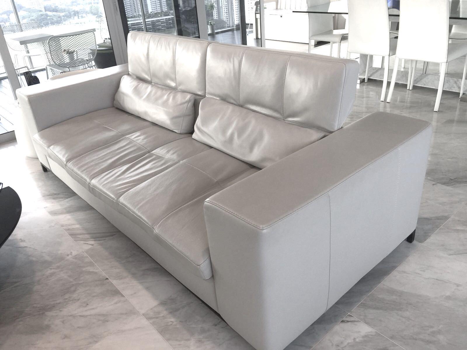 Cierre Simply Sofa - Full Leather Cougar, Furniture & Home Living ...