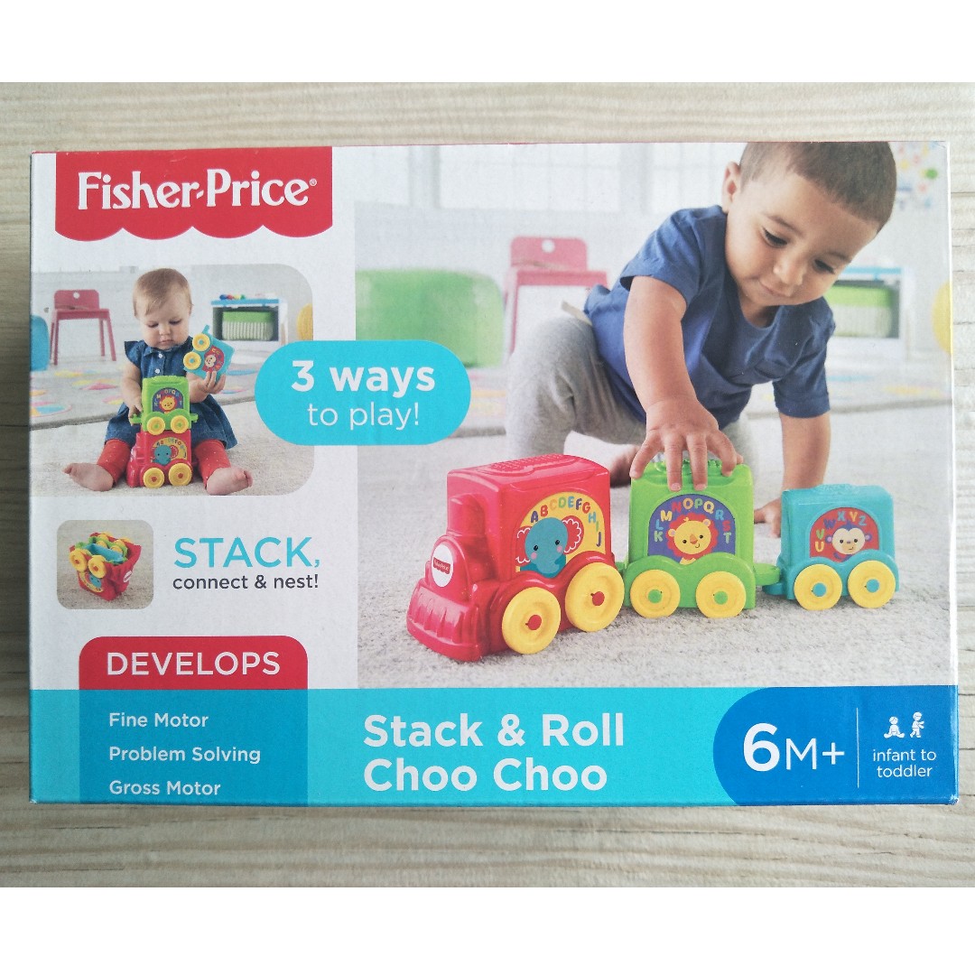 Fisher-Price Stack & Roll Choo Choo, Babies & Kids, Infant Playtime on ...