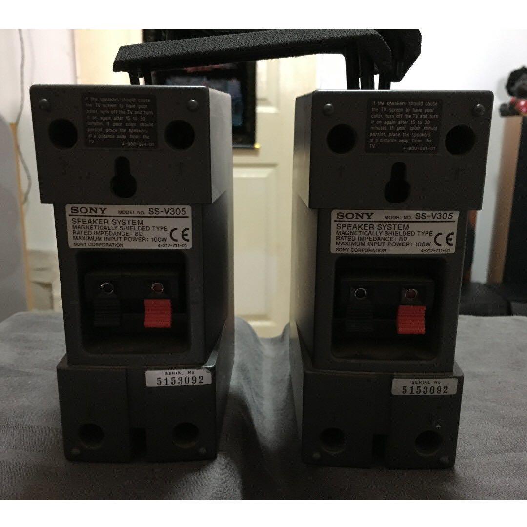Sony SS-V305 Two Pieces Home Theater Surround Speakers (8 Ohms ...