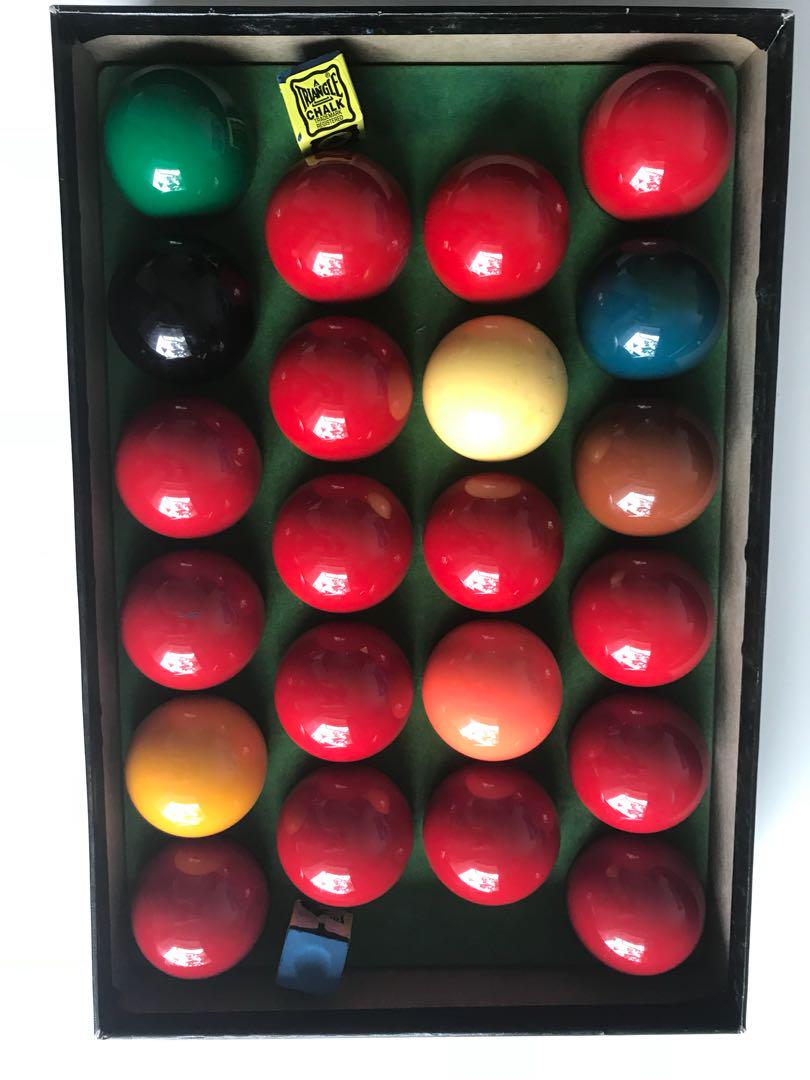 Super Crystalate Snooker Balls Full set, Sports Equipment, Sports ...