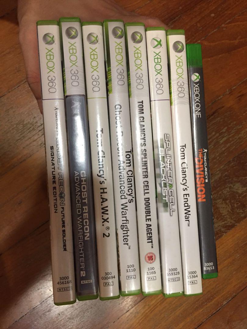 Xbox 360 Tom Clancy Collection of games, Video Gaming, Video Games ...