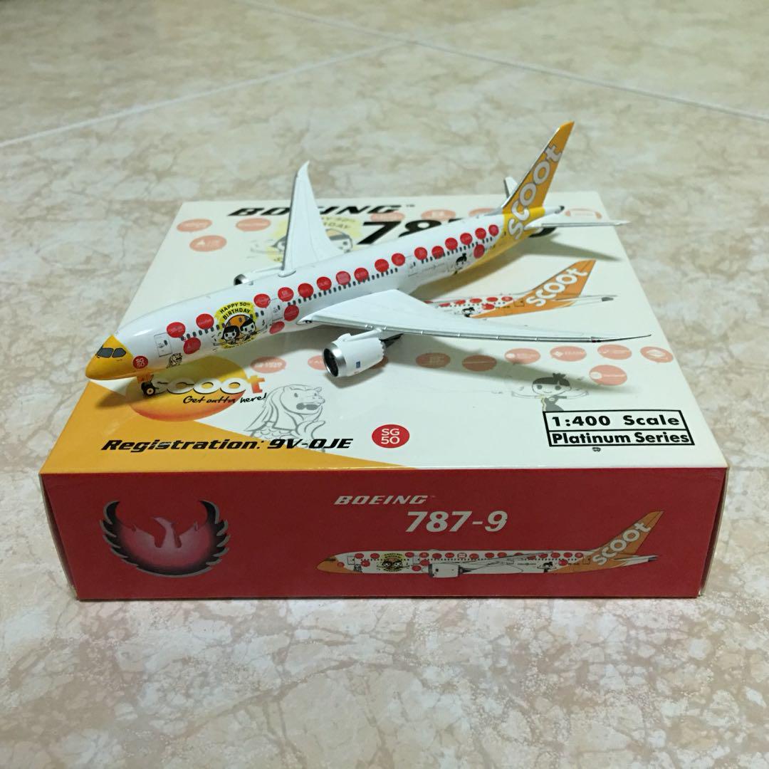 1:400 Phoenix Model Scoot B787 9V-OJE SG50 Livery, Hobbies & Toys, Toys ...