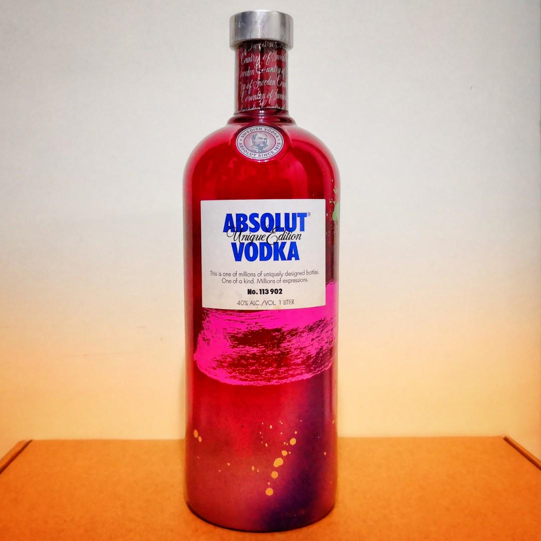 Absolut Vodka 1L (Unique Edition), Food & Drinks, Alcoholic Beverages ...