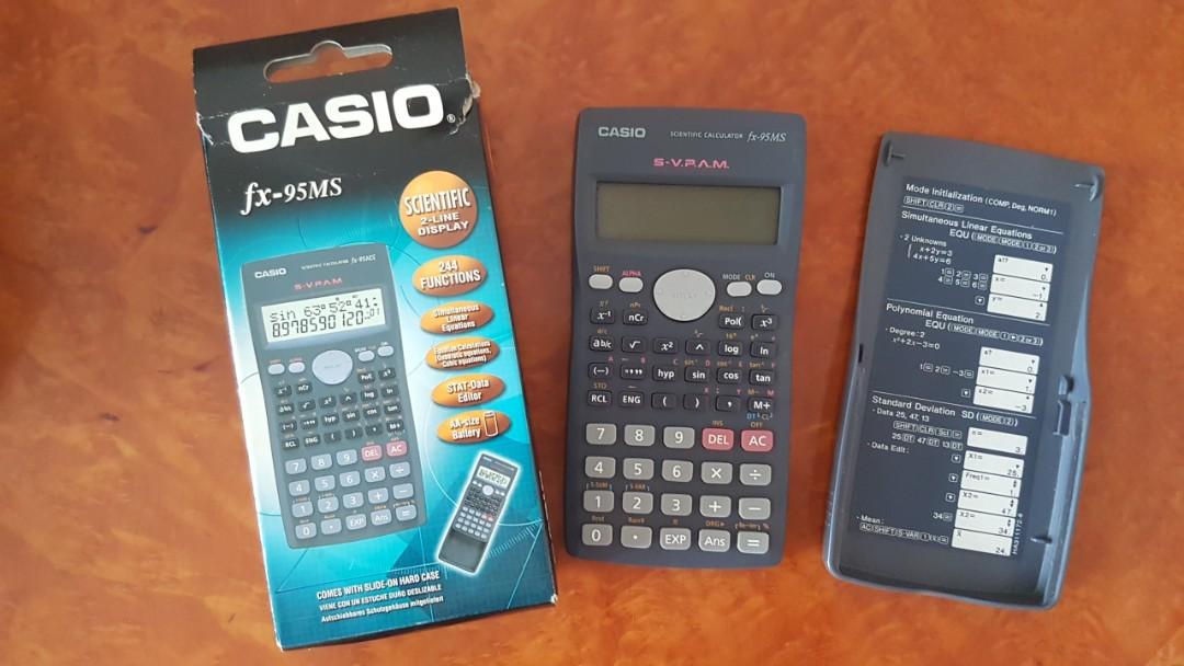 Casio Scientific Calculator fx-95MS, Computers & Tech, Printers ...