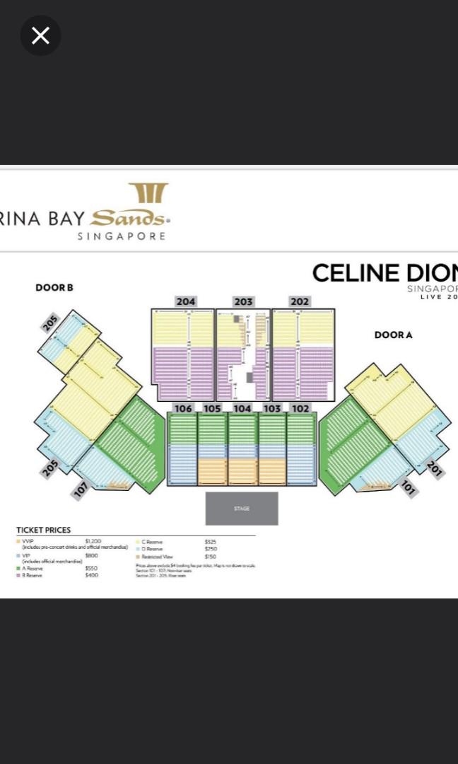 CELINE DION TICKETS on 3rd July cat B section 205, Tickets & Vouchers ...