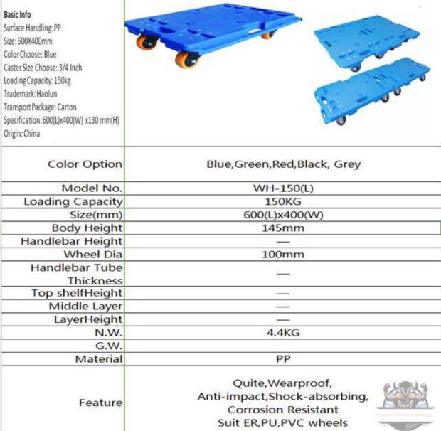 [NEW] OREX PLATFORM TROLLEY CART WITHOUT HANDLES, Furniture & Home ...
