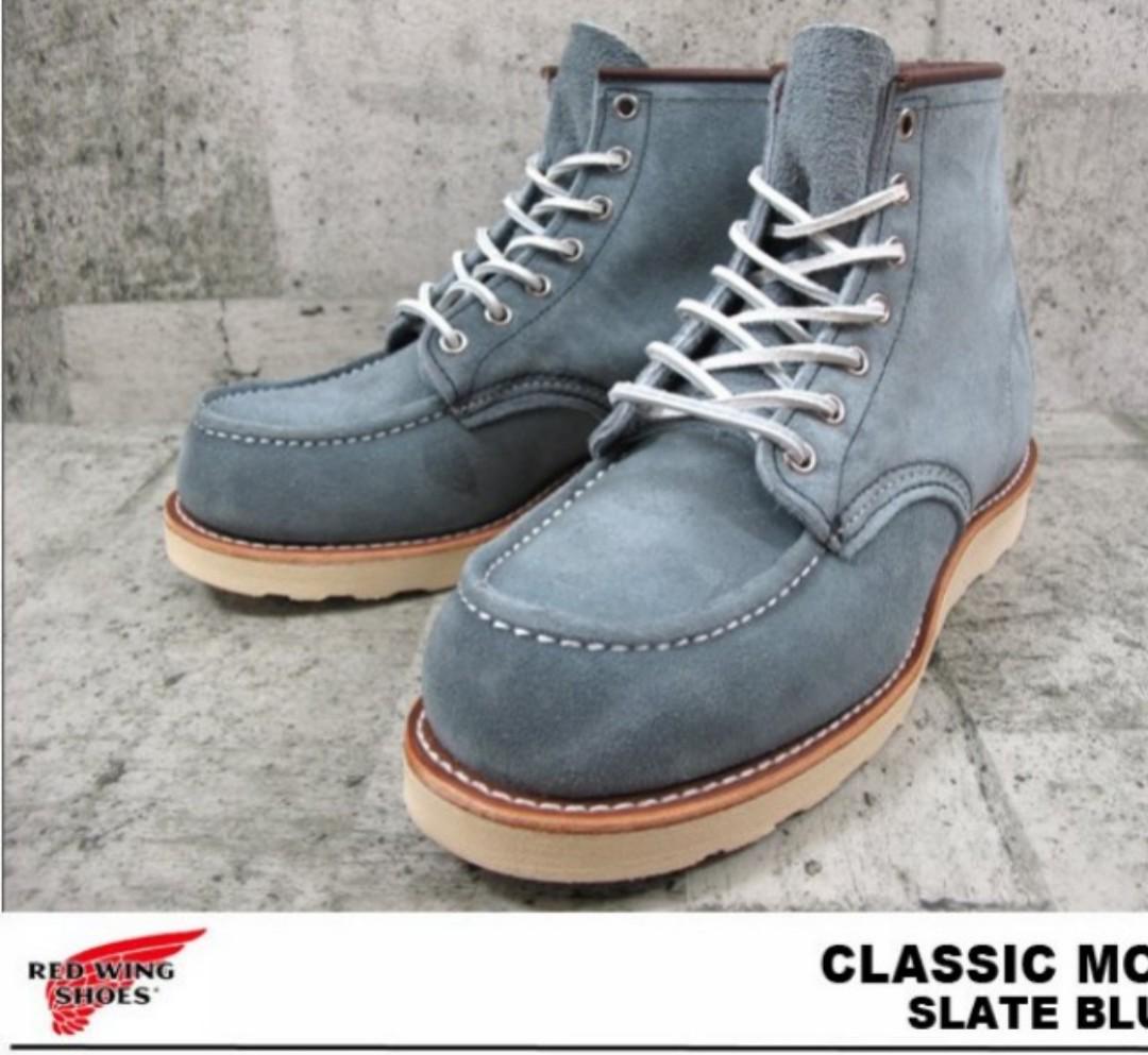 Red Wing 8143 - 6" Moc Slate Blue, Men's Fashion, Footwear, Boots on ...