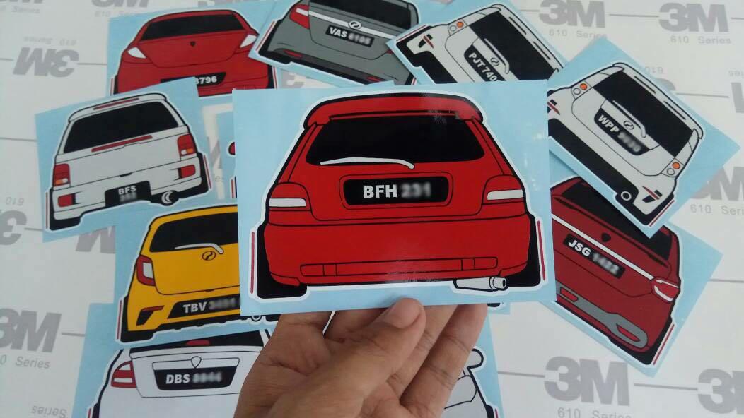sticker design kereta, Hobbies & Toys, Stationery & Craft, Art & Prints ...