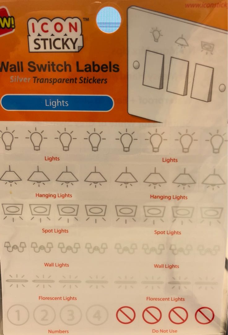 Switch Label 電掣貼紙, 傢俬＆家居, 其他, 家居改善及收納用品 - Carousell