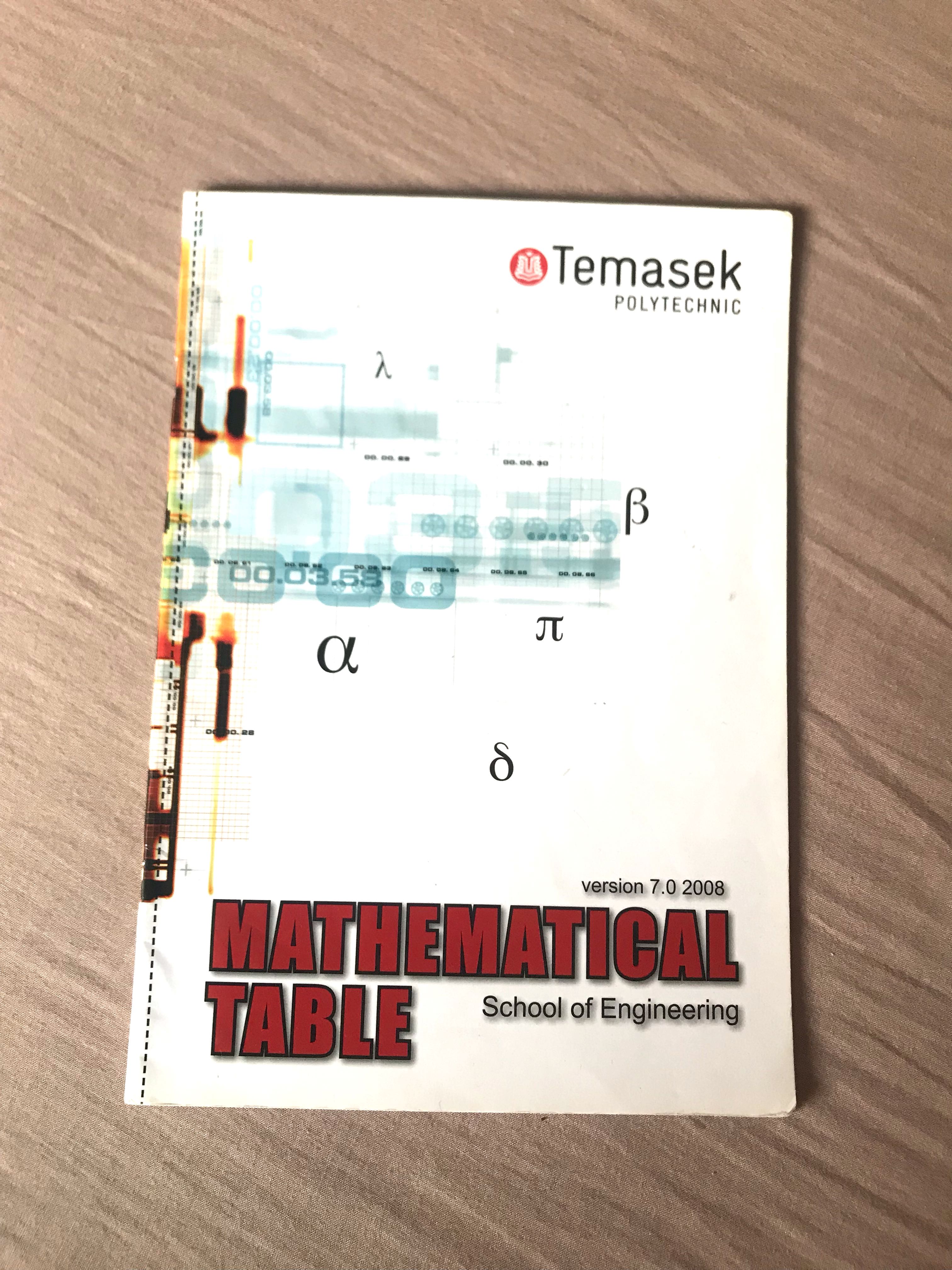 Temasek Polytechnic Mathematical Table (School of Engineering), Hobbies ...