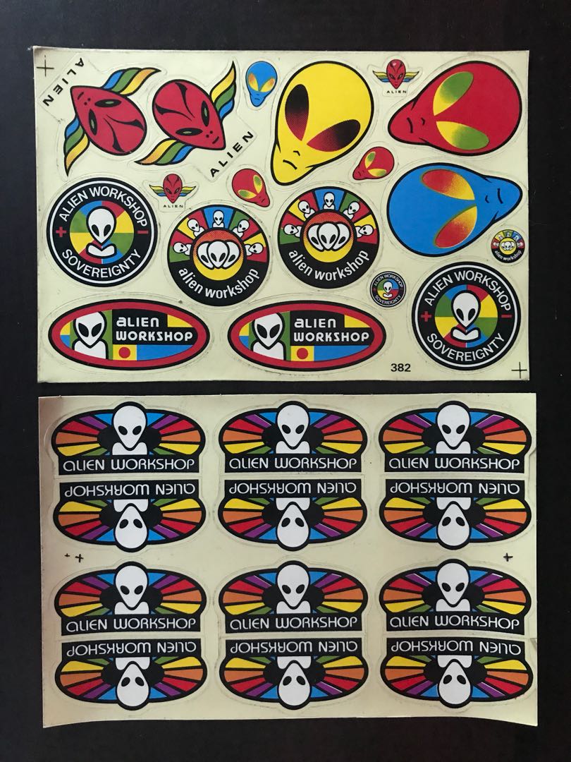 Vintage Alien Workshop Sticker, Hobbies & Toys, Stationery & Craft, Art ...