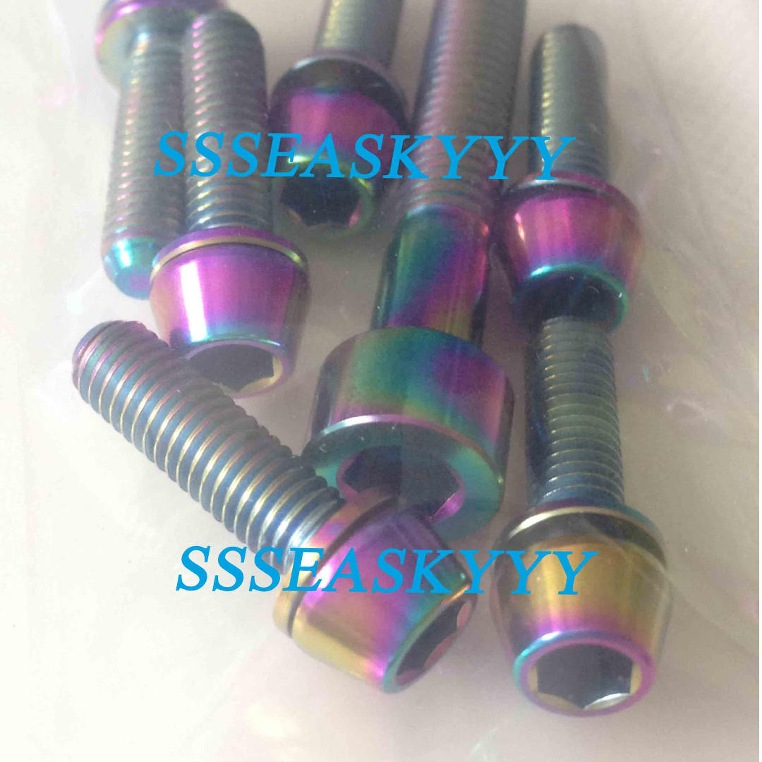 Stem and Headset Bolts Set Titanium Alloy Rainbow Color, Sports ...